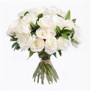 White Rose Bridal Hand-tied Bouquet